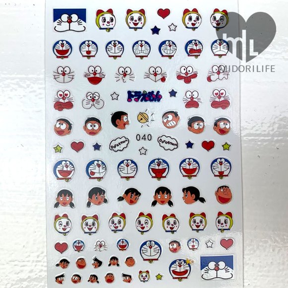 Doraemon | Makeup | Doraemon Funny Faces Fingernail Stickers Manicure ...